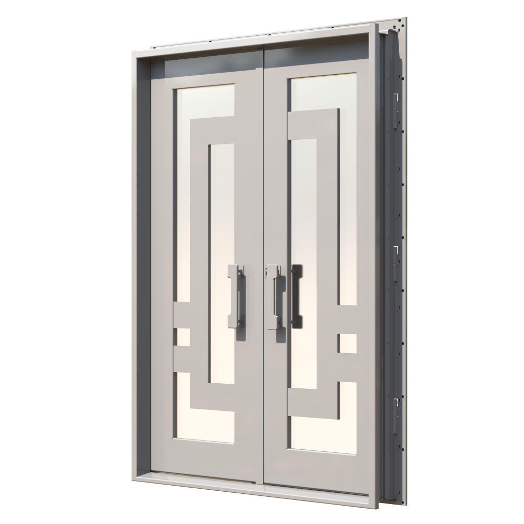 Linea-Piazze Double Custom Steel Doors - 10DayDoors.com