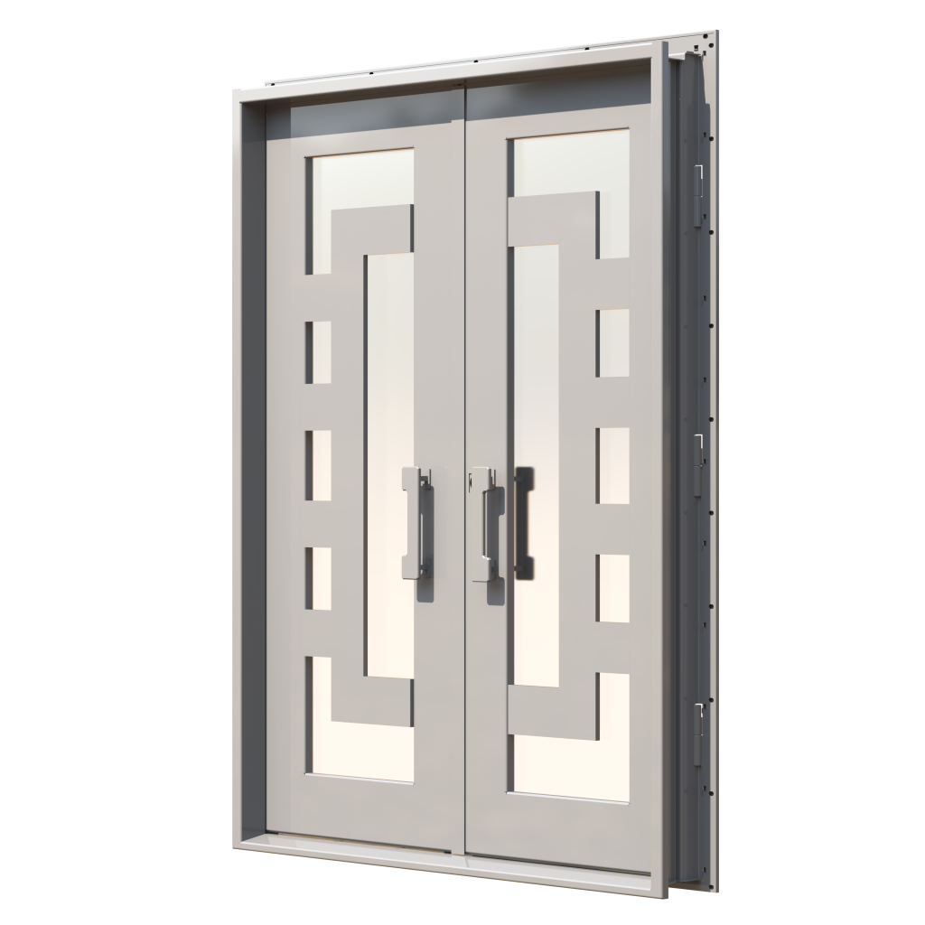 Tre-Linea-Piazze Double Custom Steel Doors - 10DayDoors.com