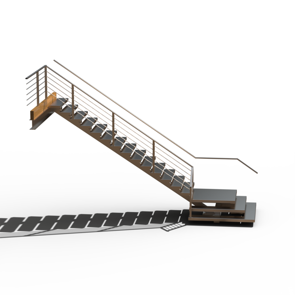 Elegant Steel Floating Stairs for Modern Spaces